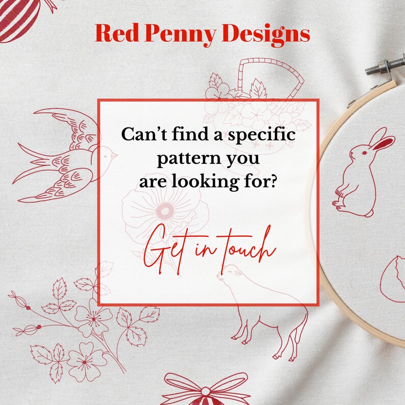 Squirrel Embroidery Design, DIY Hand Stitch Redwork Pattern PDF ...