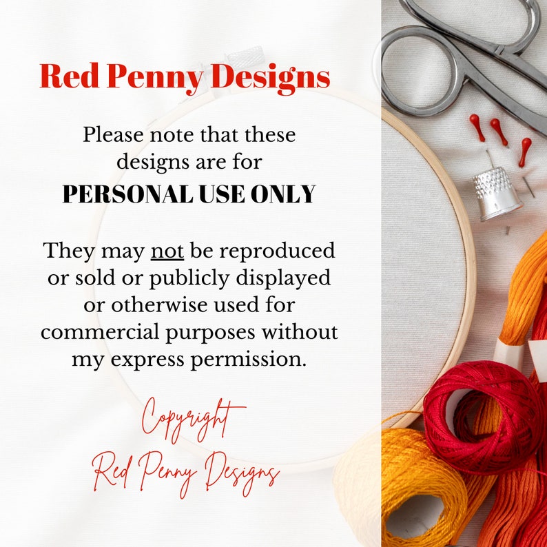 Thistle Embroidery Design, DIY Hand Stitch Floral Redwork Pattern PDF ...