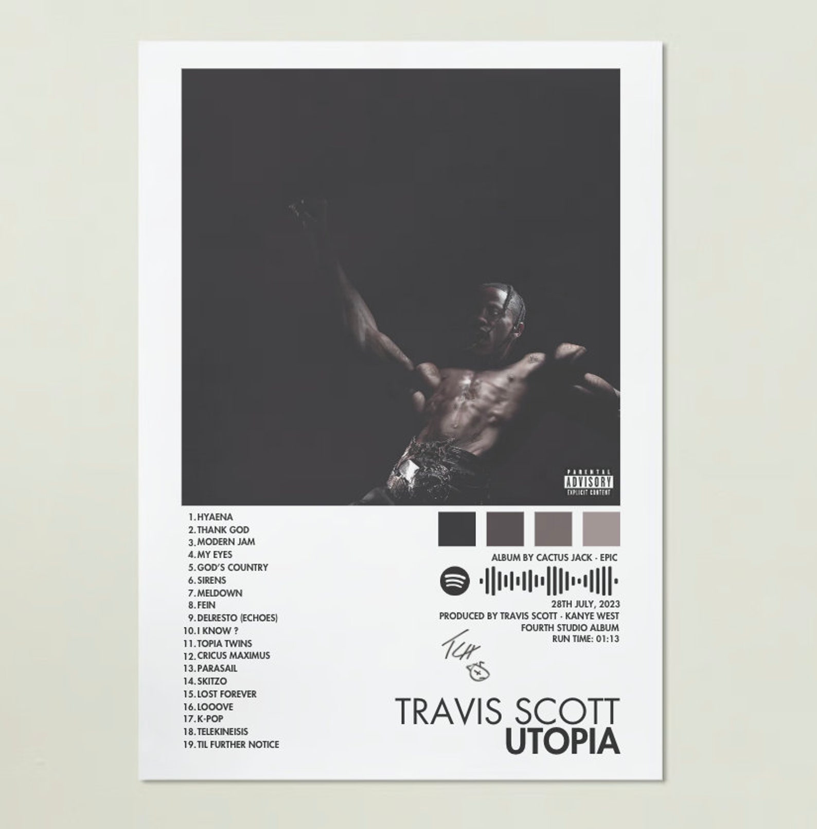 Travis Scott Utopia Album Poster Custom Poster Wall Print Room Decor - Etsy