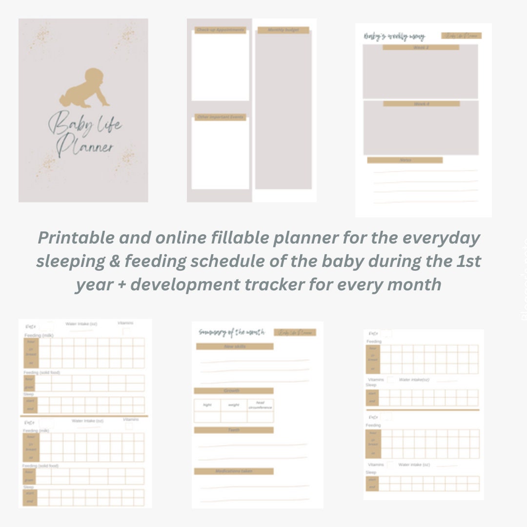 Printable and Digitally Fillable Planner for Everyday of the Sleeping ...