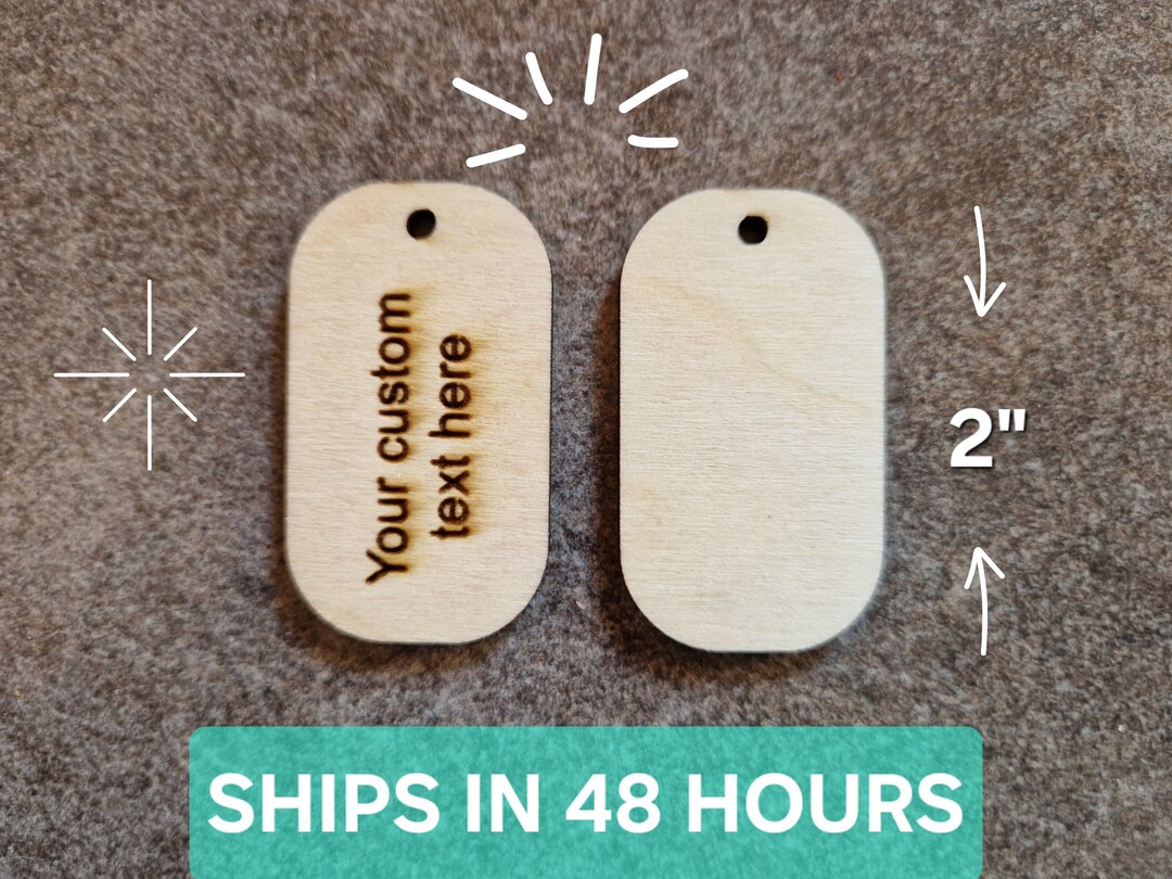 Rectangle With Rounded Corners Gift Tag, Price Tag, Key Fob, Key Chain T025, Laser Cut From ...