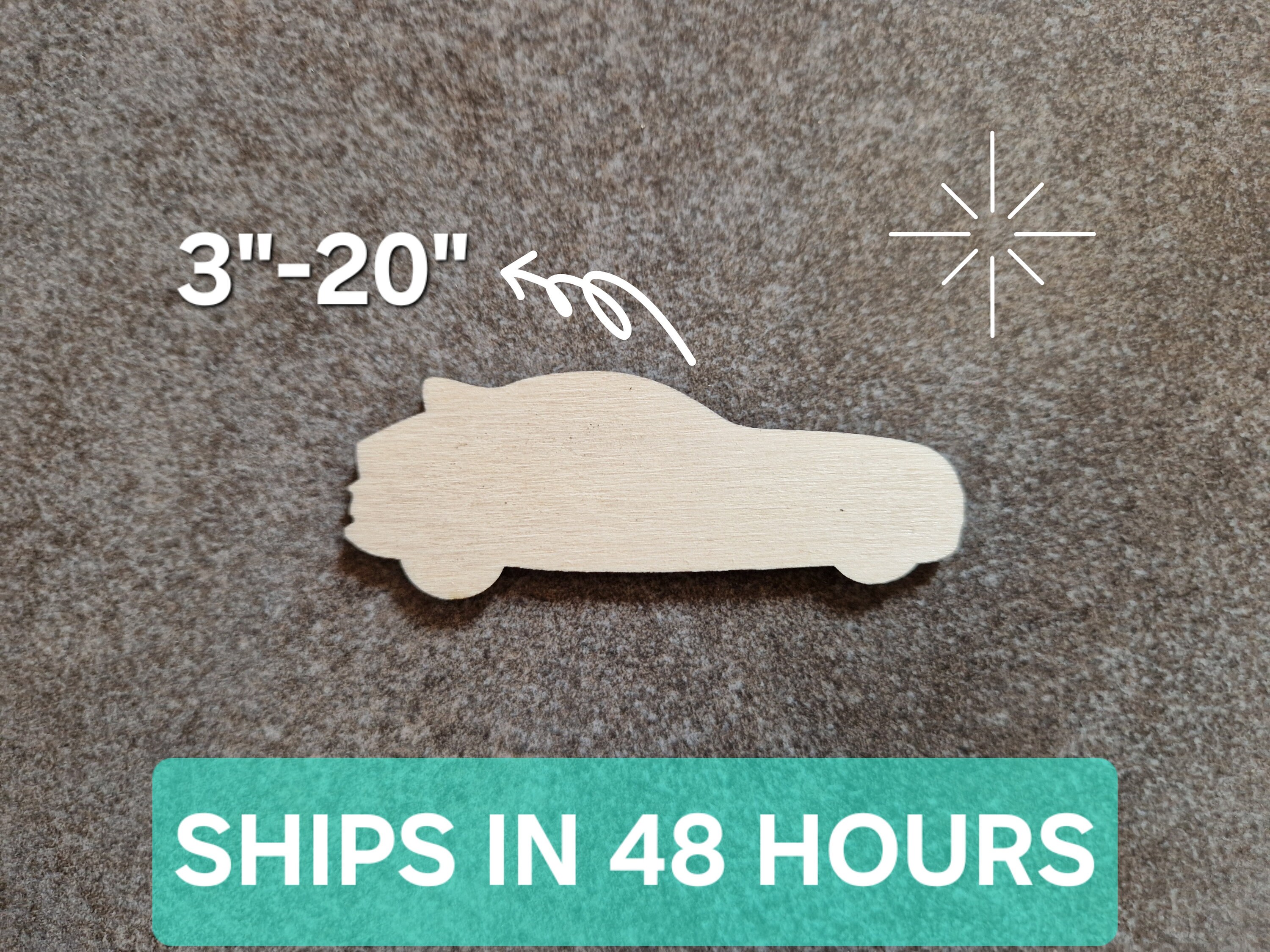 Car Shape, Shape S084, Wood Cut Out, Laser Cut From Baltic Birch ...