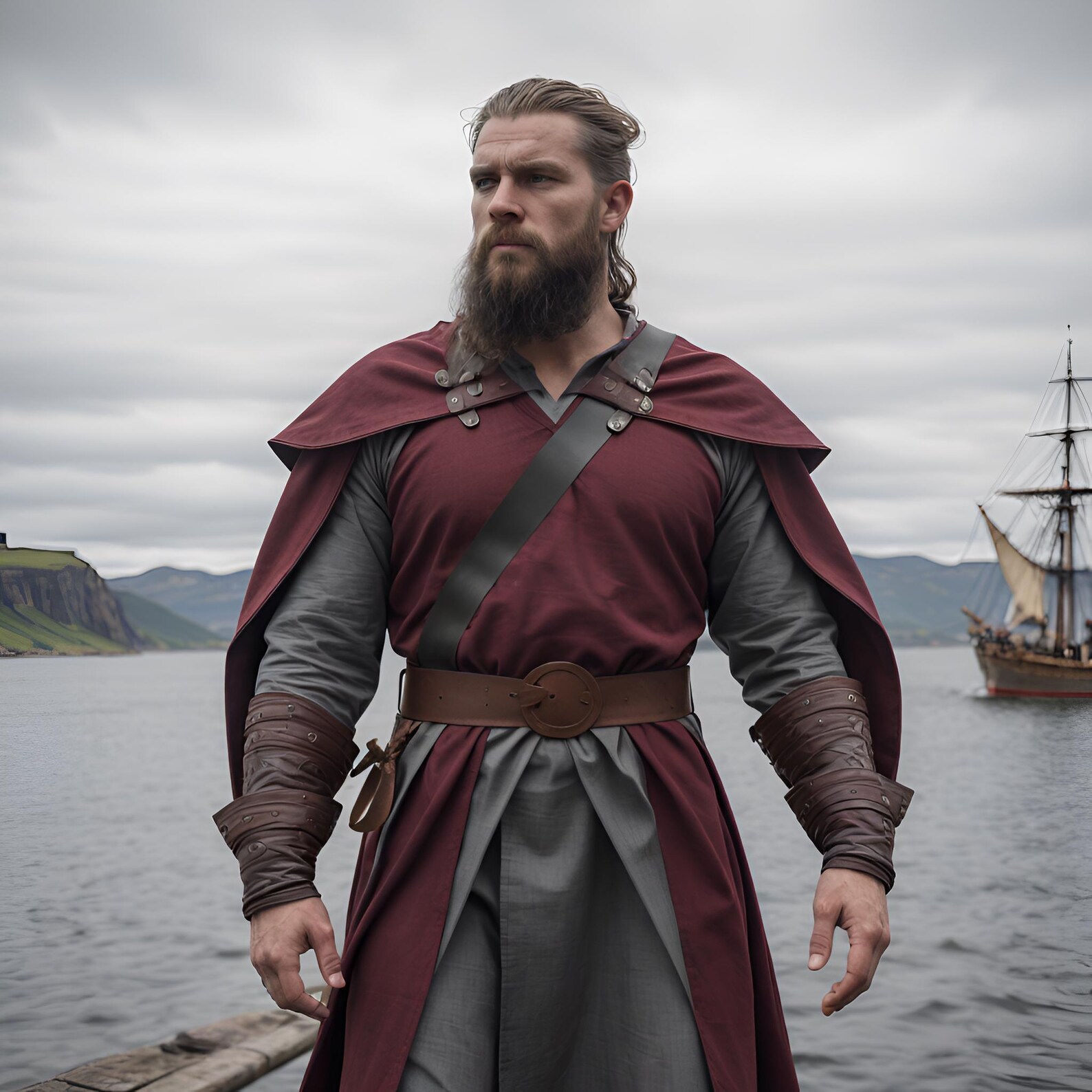 Medieval Viking Warrior Tunic | Handmade Norse Battle Cloak | Fantasy ...