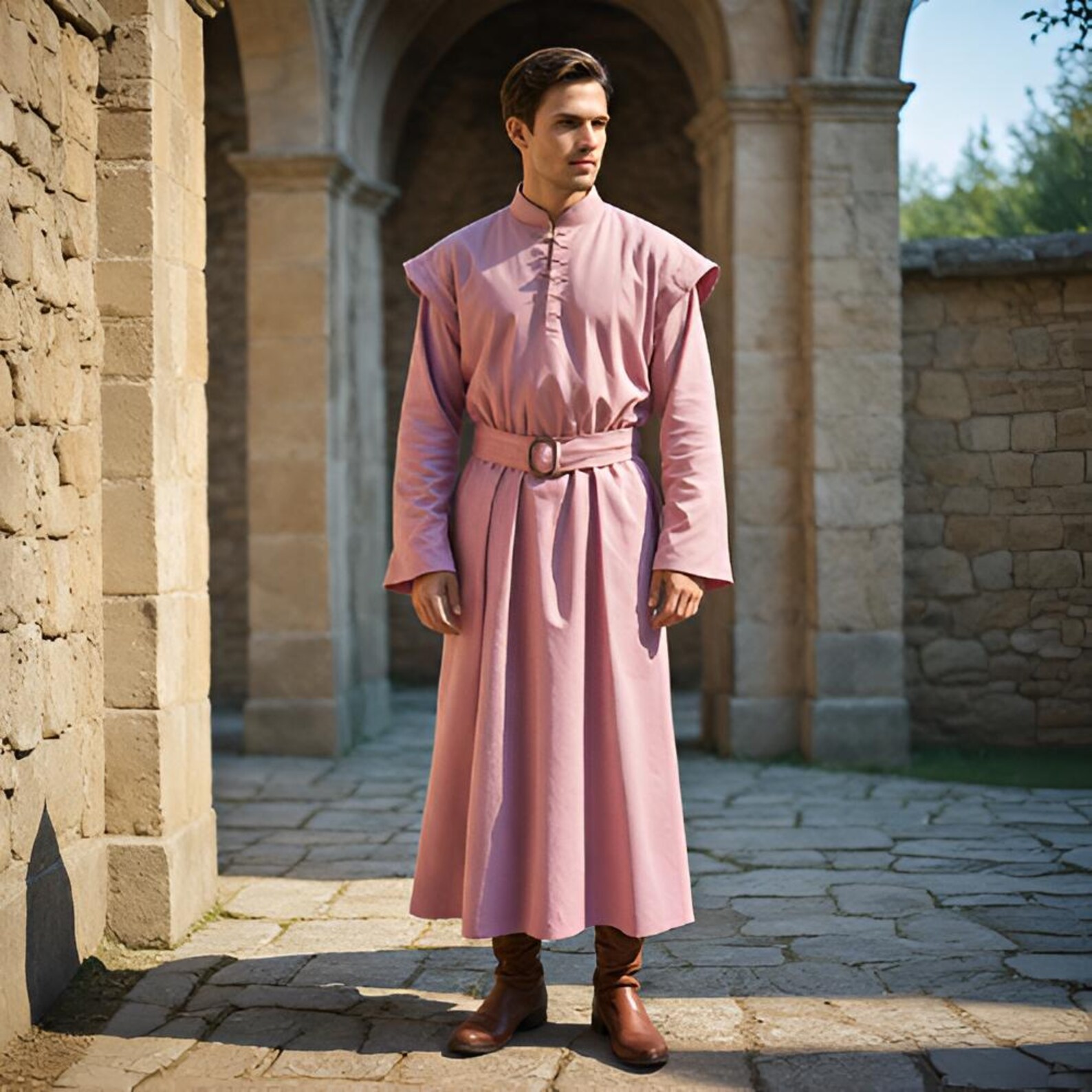 Medieval Pink Robe | Renaissance Festival Outfit | Historical Cosplay ...