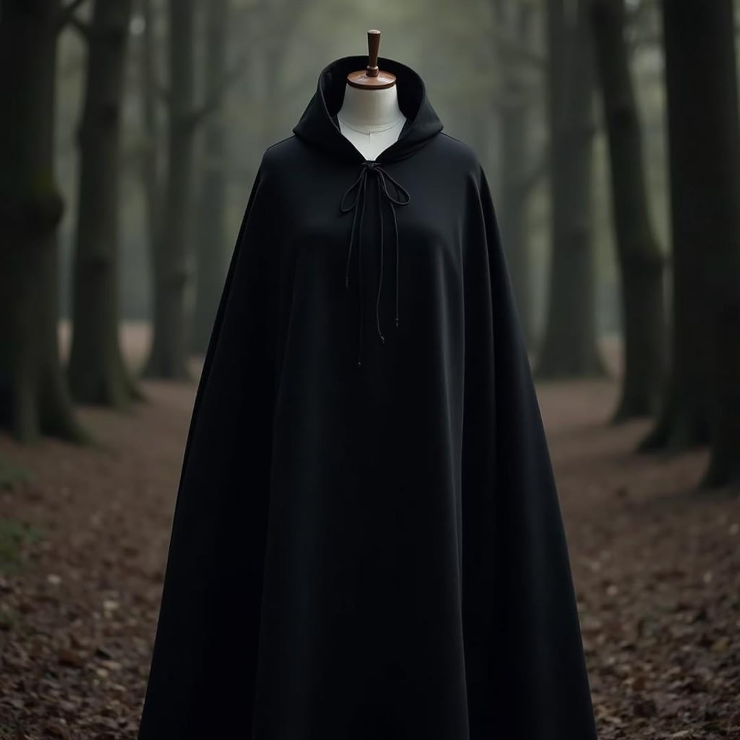 Elegant Hooded Cloak Pattern DIY Flowing Cape Sewing Design Beginner ...
