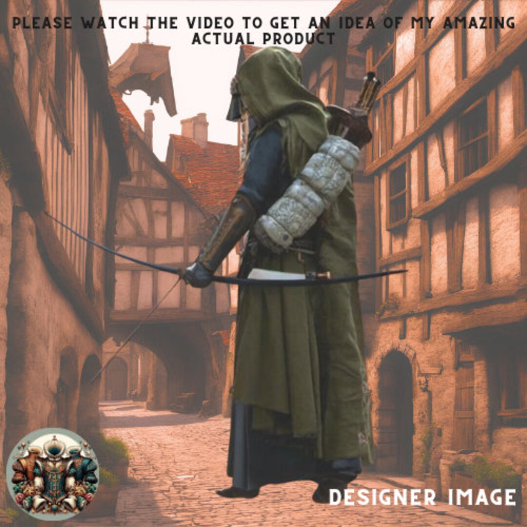 Men's Medieval Ranger Cloak Robin Hood Halloween Costume Vintage Gothic ...