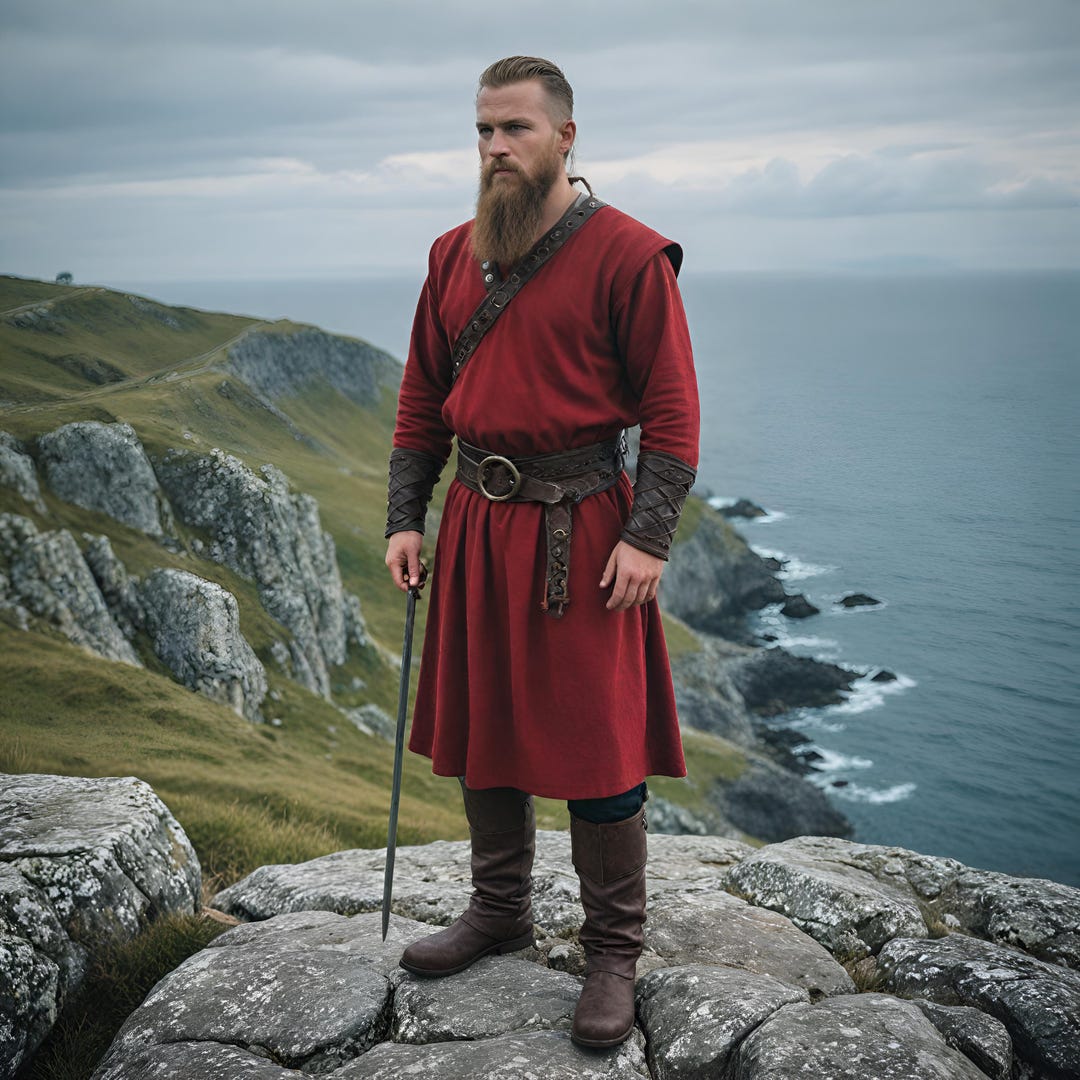 Viking Warrior Long Tunic | Medieval Norsemen Battle Garb | Handmade ...