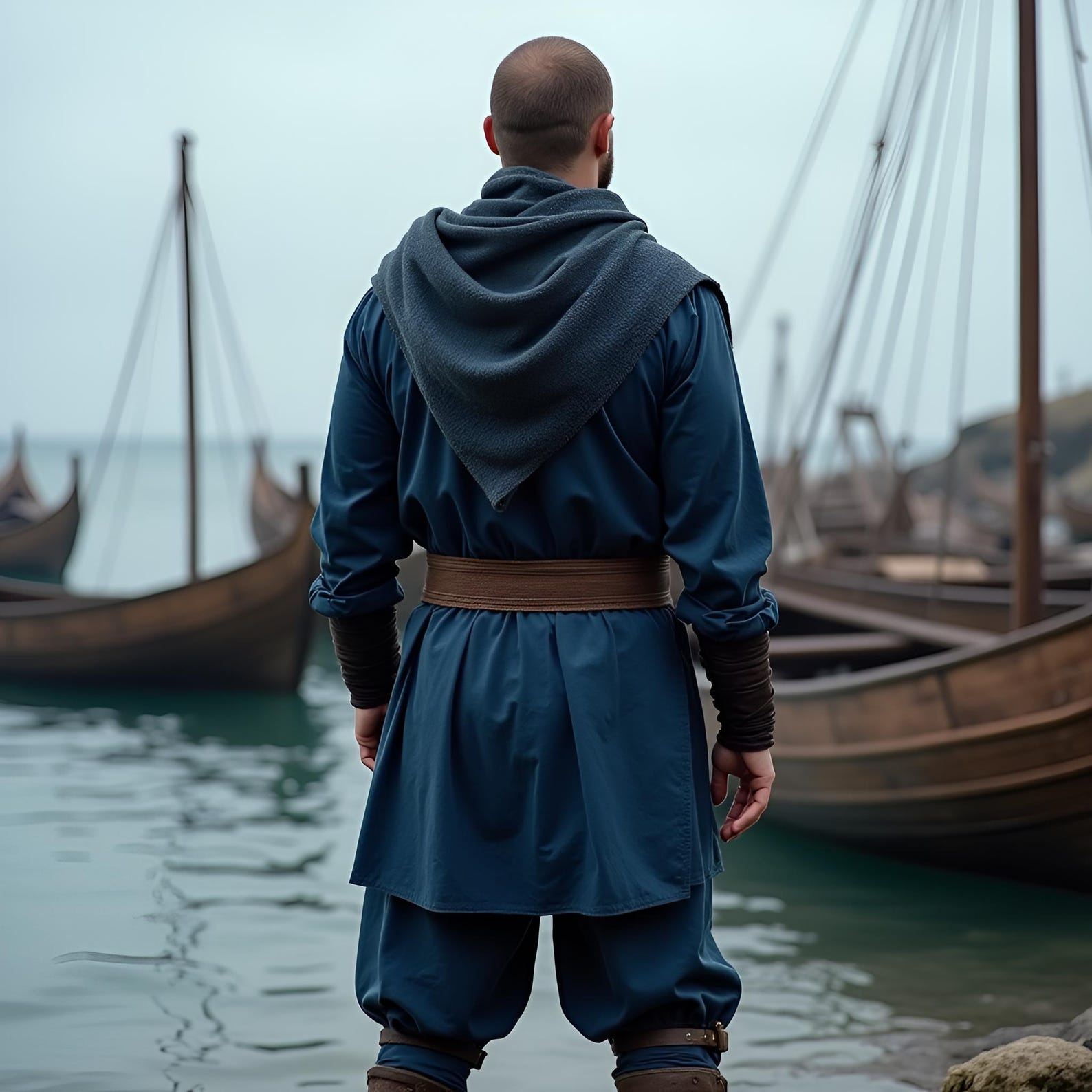 Nordic Viking Warrior Tunic | Handmade Viking Sea Cloak | Medieval ...