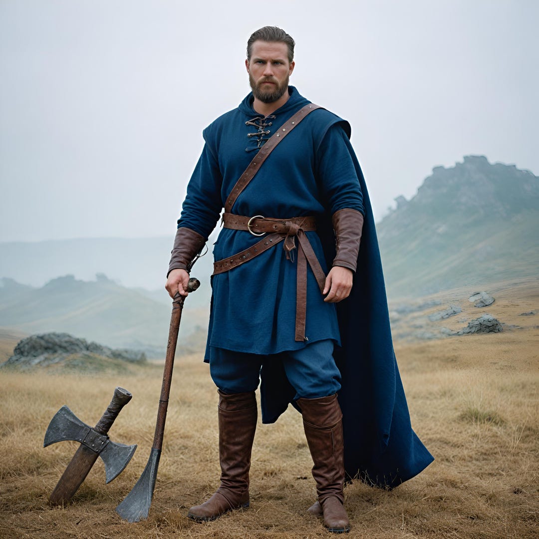 Medieval Viking Warrior Tunic | Handmade Norse Caped Tunic | LARP ...