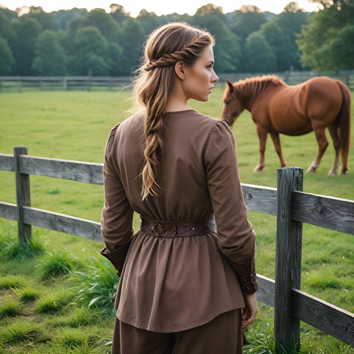 Stunning Women's Viking Tunic | Medieval Renaissance Costume | Brown ...