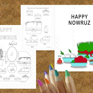 Printable Nowruz Coloring Sheets for Kids and Adults Nowruz Activity ...