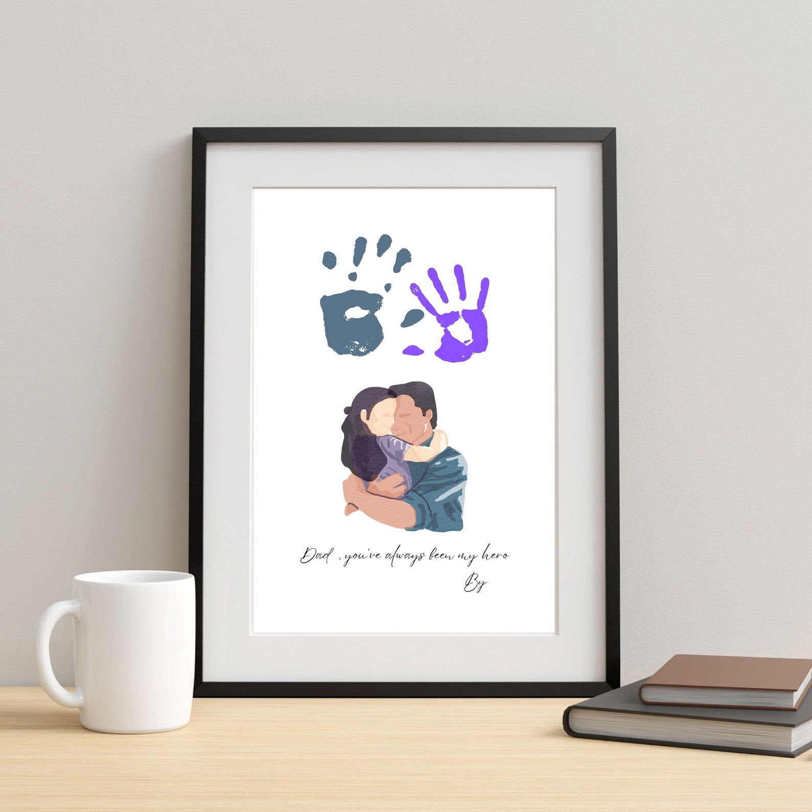 Handprint Fathers Day, Handprint Art, Handprint Art Fathers Day, Gift ...