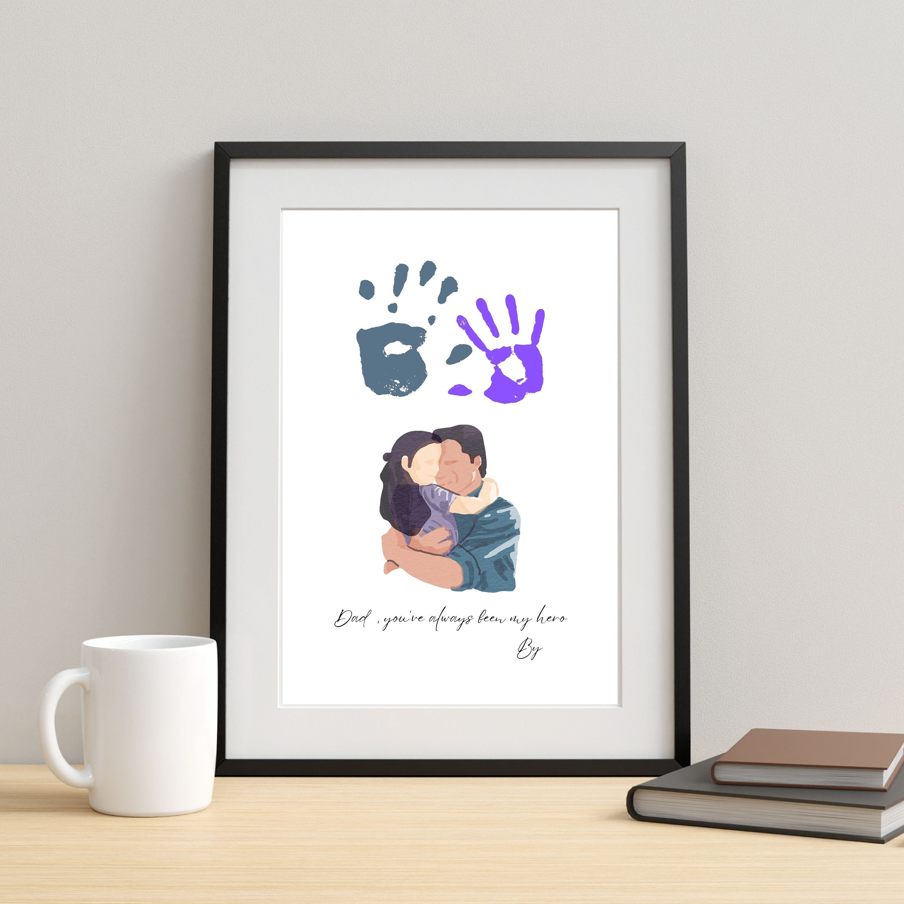Handprint Fathers Day, Handprint Art, Handprint Art Fathers Day, Gift ...
