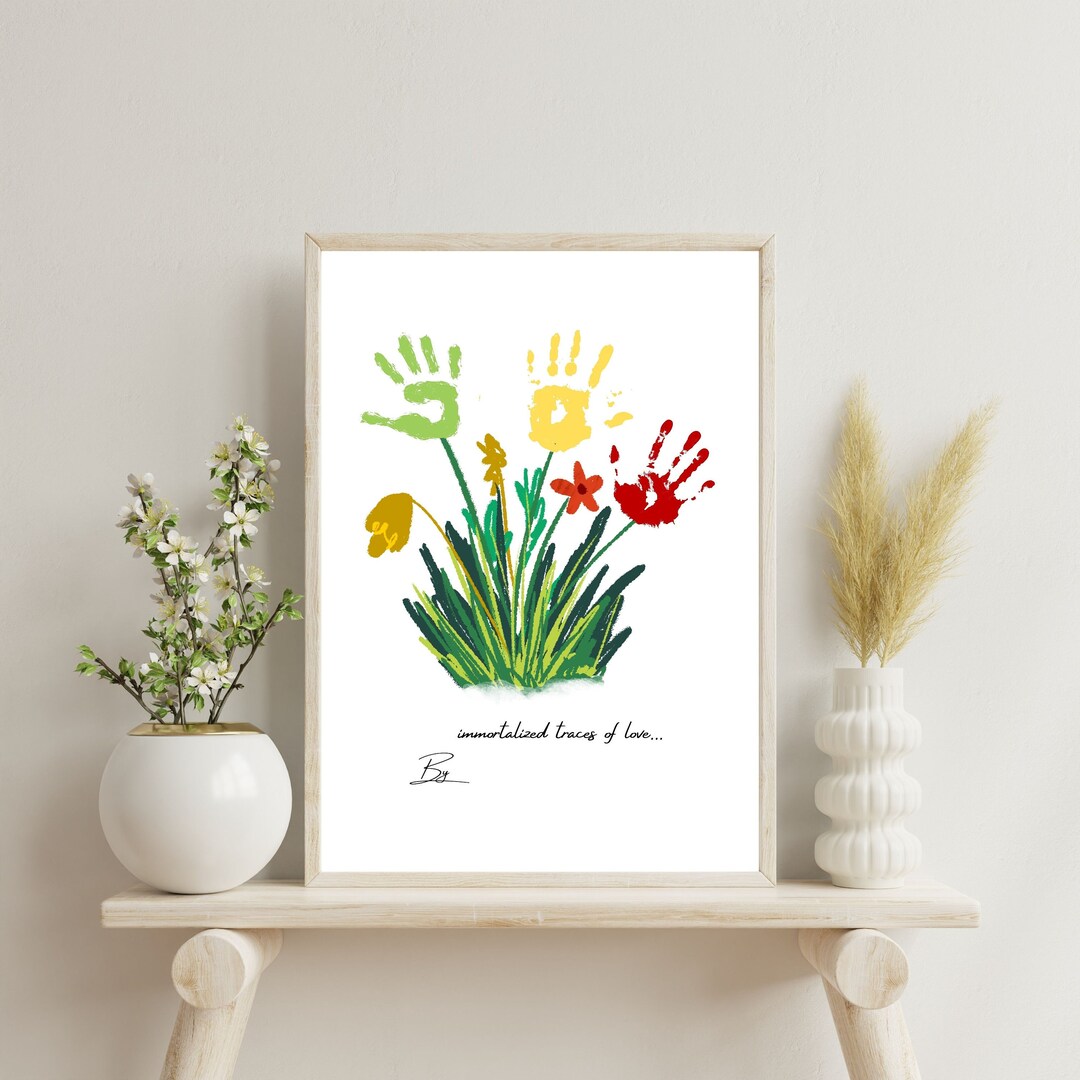 Floral Handprint Art, Reed Themed Handprint Art, Activity for Kids and ...