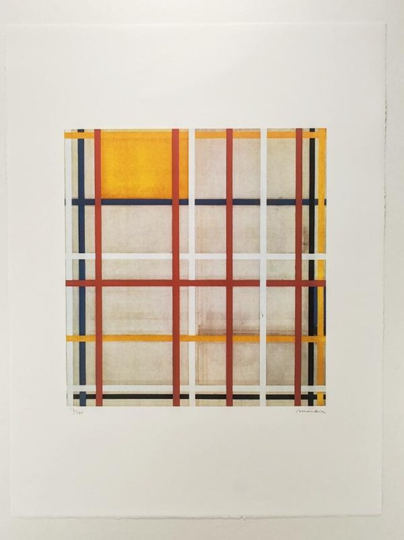 1970s Piet Mondrian Limited Edition Lithograph Numbered in Pencil. - Etsy