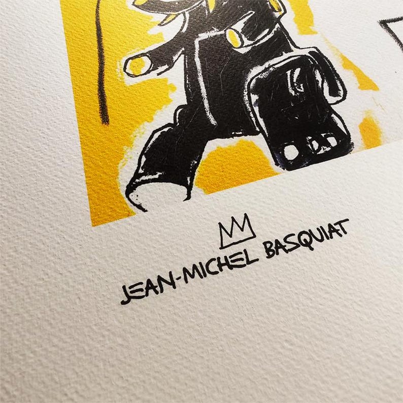1980s Jean-michel Basquiat Limited Edition Lithograph Numbered in ...