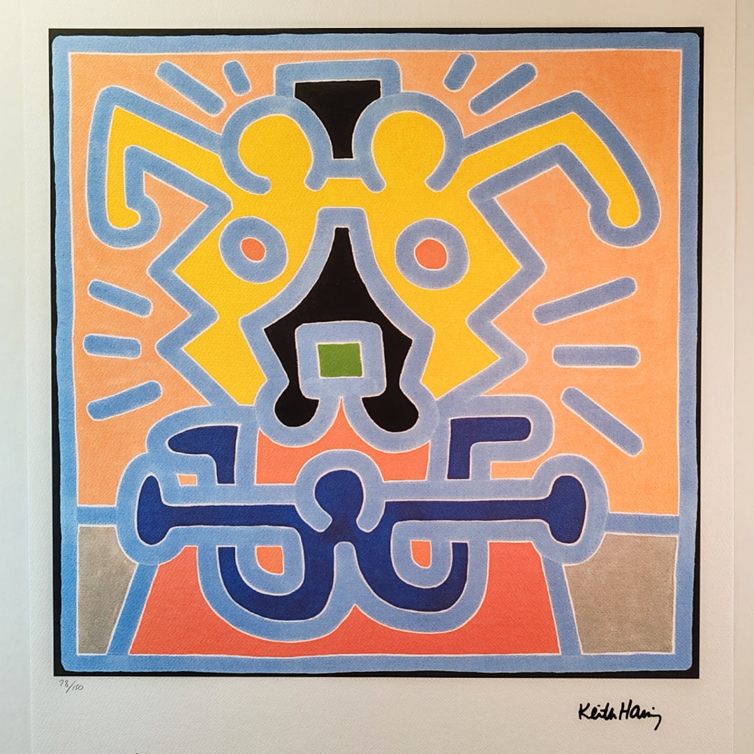 1990s Keith Haring Limited Edition Lithograph. - Etsy