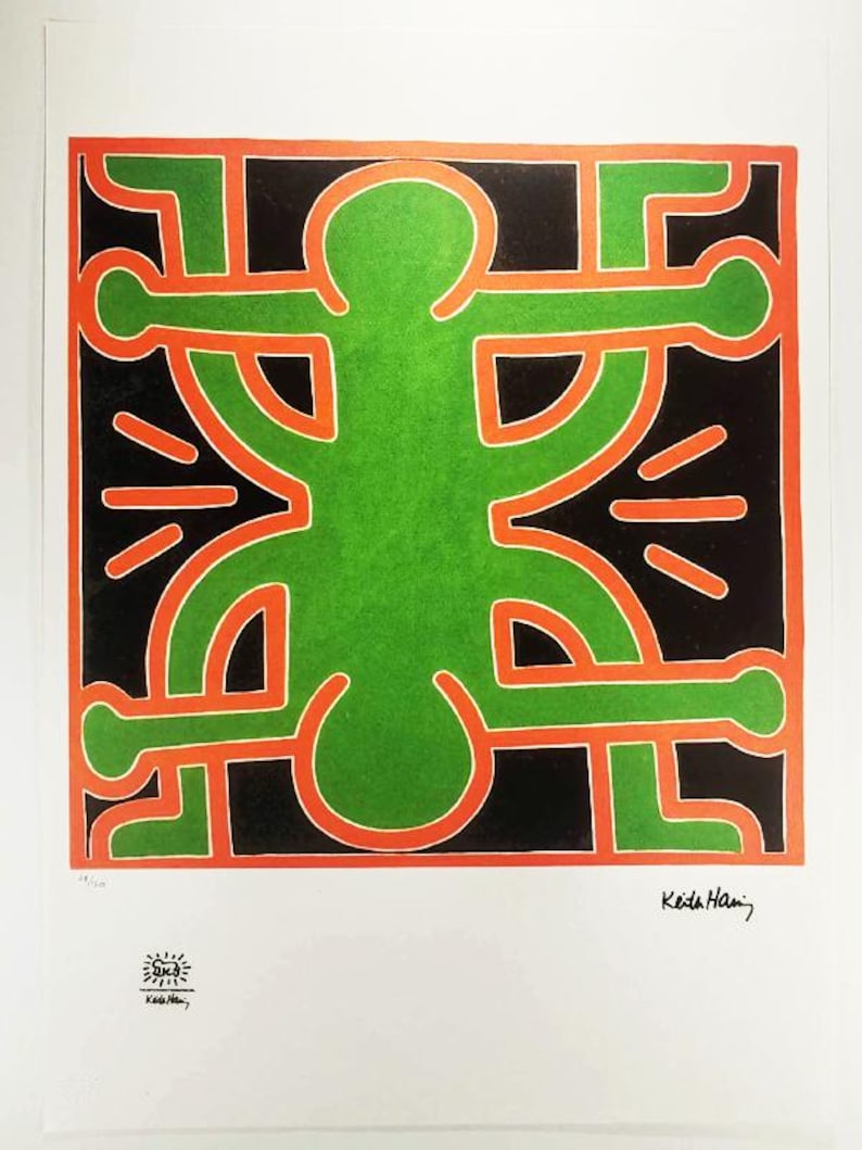 1990s Keith Haring Limited Edition Lithograph Numbered in Pencil. - Etsy