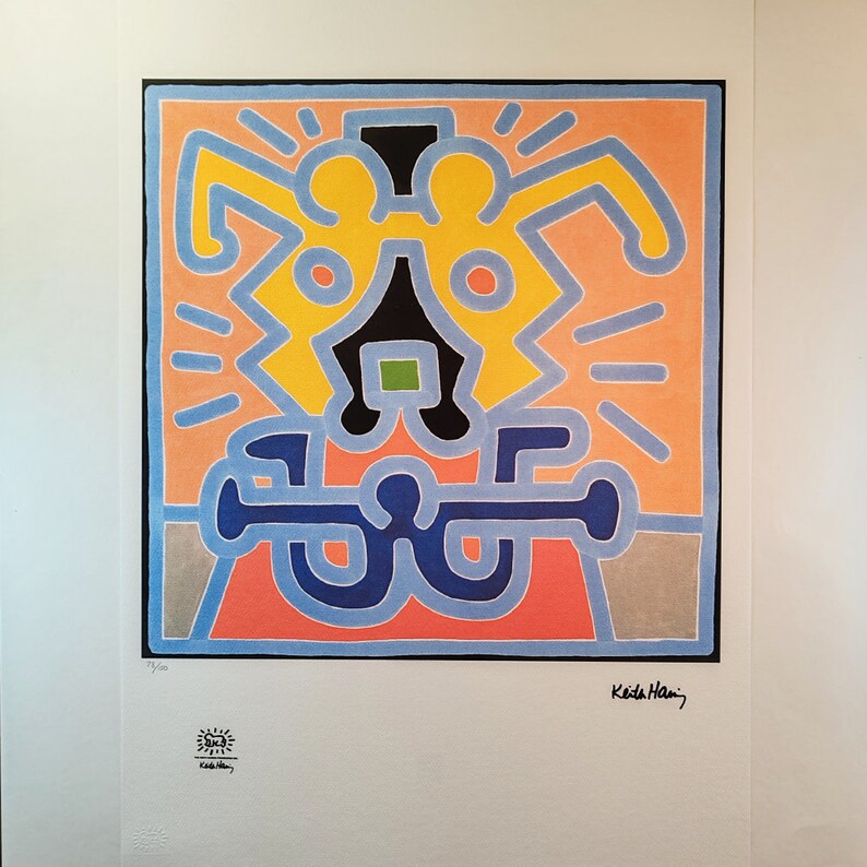 1990s Keith Haring Limited Edition Lithograph. - Etsy