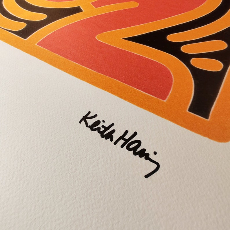 1990s Keith Haring Limited Edition Lithograph Numbered in Pencil. - Etsy