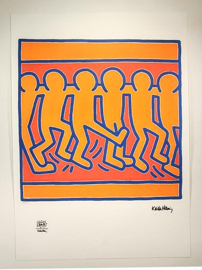 1990s Keith Haring Limited Edition Lithograph Numbered in Pencil. - Etsy
