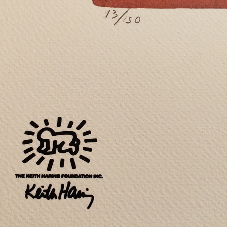 1990s Keith Haring Limited Edition Lithograph Numbered in Pencil - Etsy