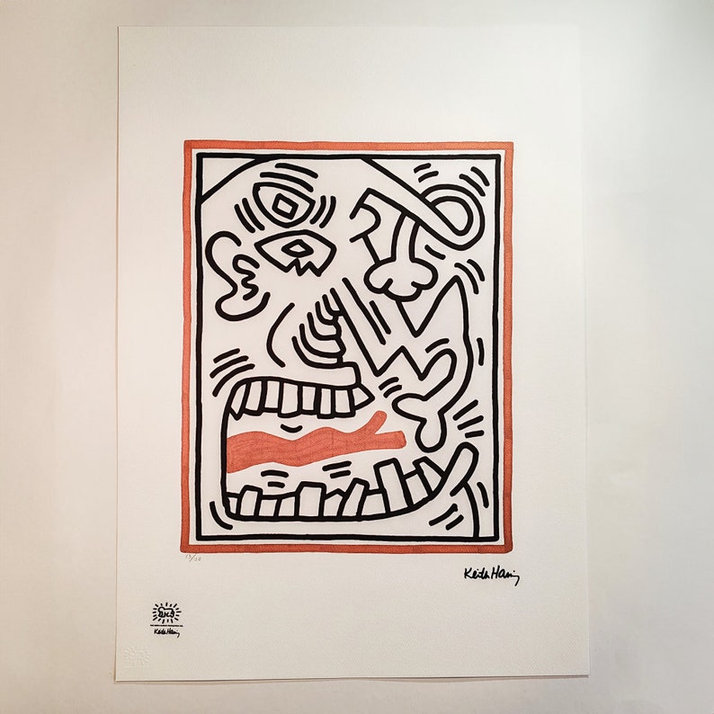 1990s Keith Haring Limited Edition Lithograph Numbered in Pencil - Etsy