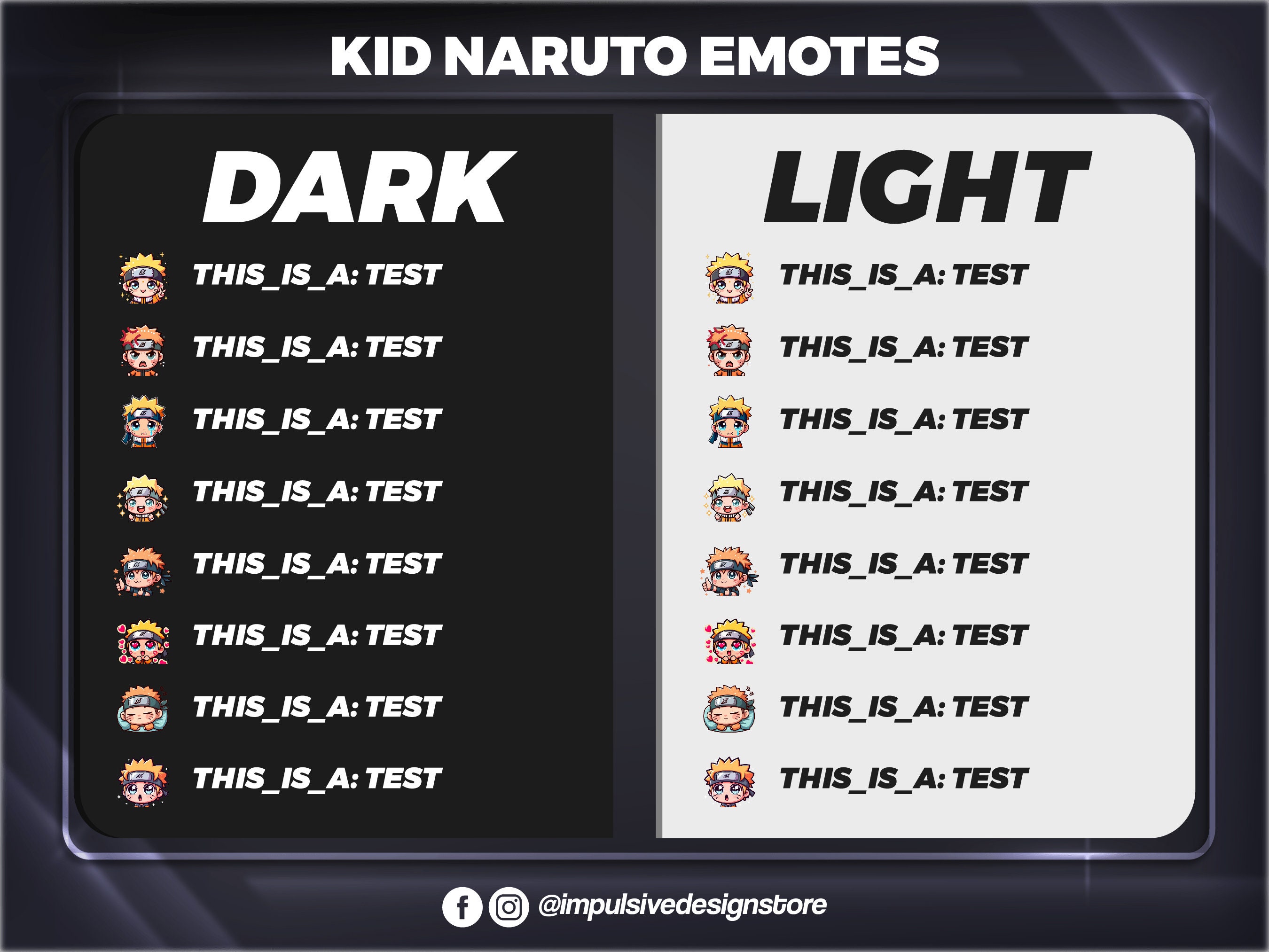 Kid Naruto Emote Badges Twitch Sub Badges and Bit Badges Crafted for ...