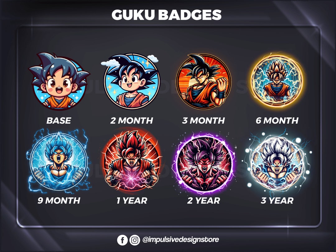 Super Saiyan Goku Badges Twitch Sub Badges And Bit Badges Crafted For ...