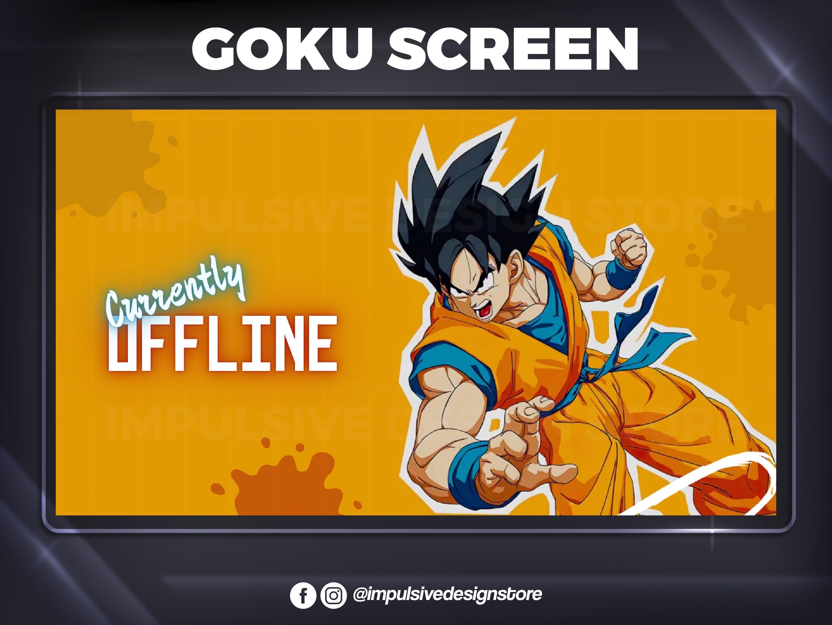 Super Saiyan Goku Animated Stream Overlay Package Twitch Animated ...