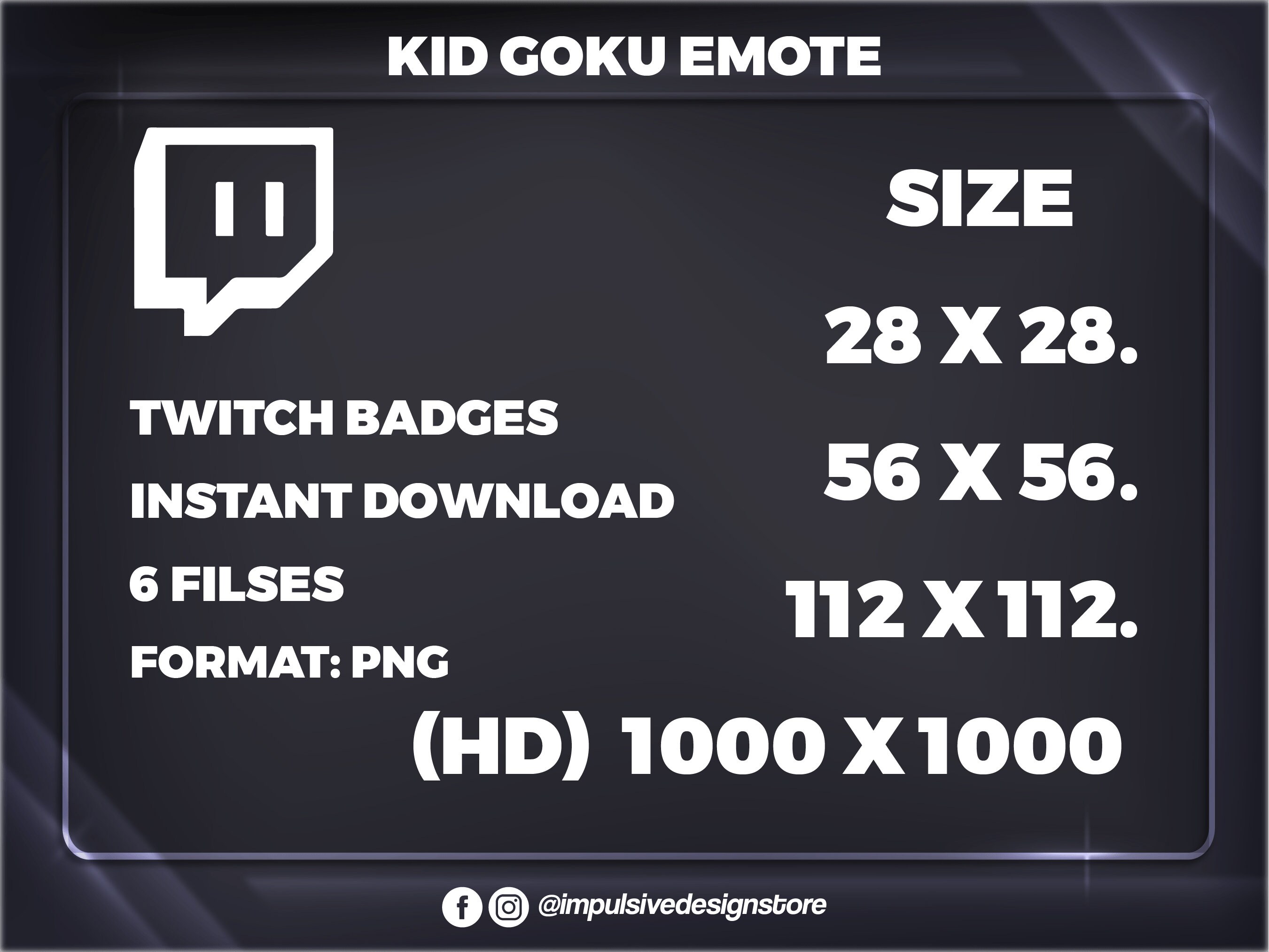 Kid Goku Emote Badges Twitch Sub Badges and Bit Badges Crafted for ...