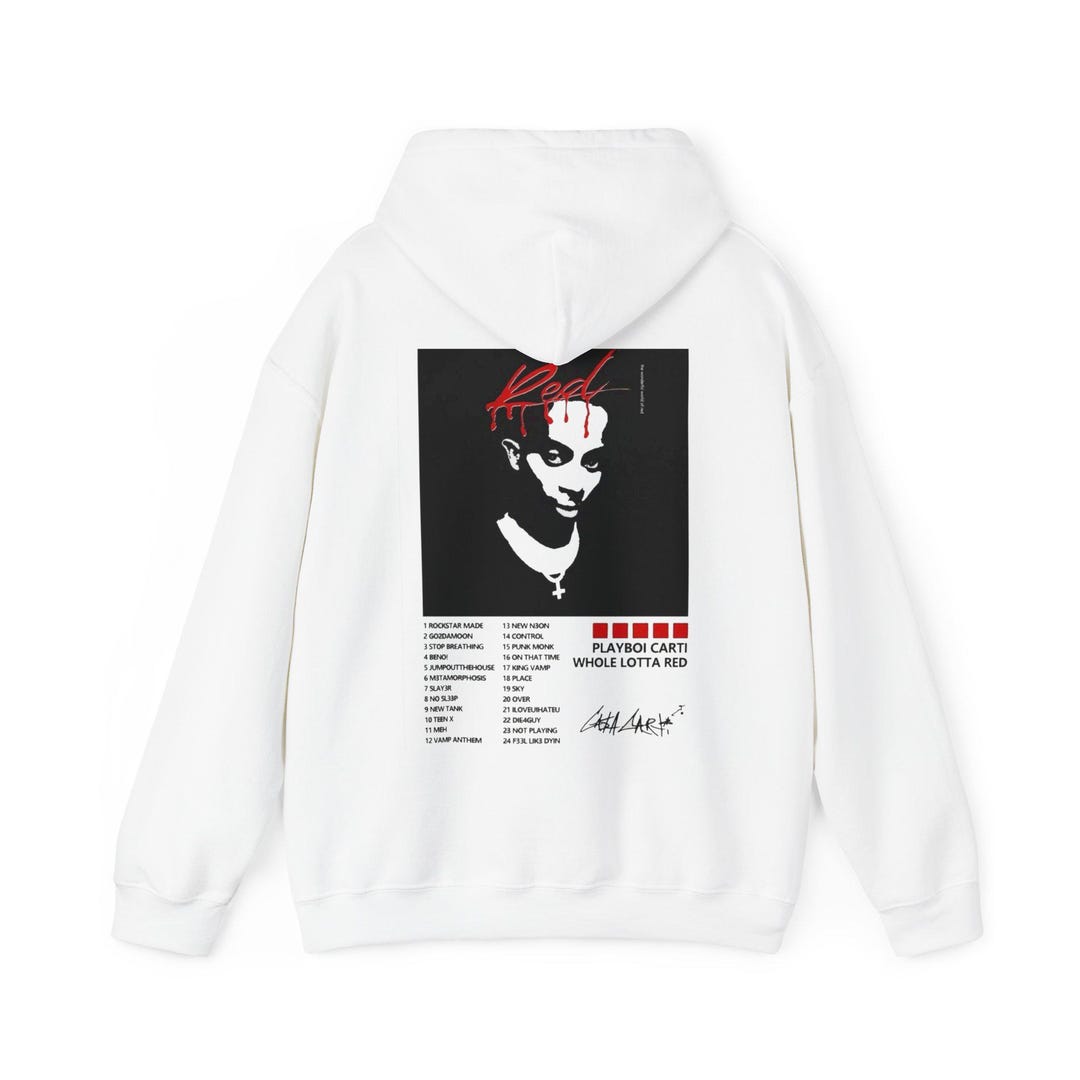 Playboi Carti Hoodie - Whole Lotta Red Hoodie - Album Cover Hoodie - Etsy