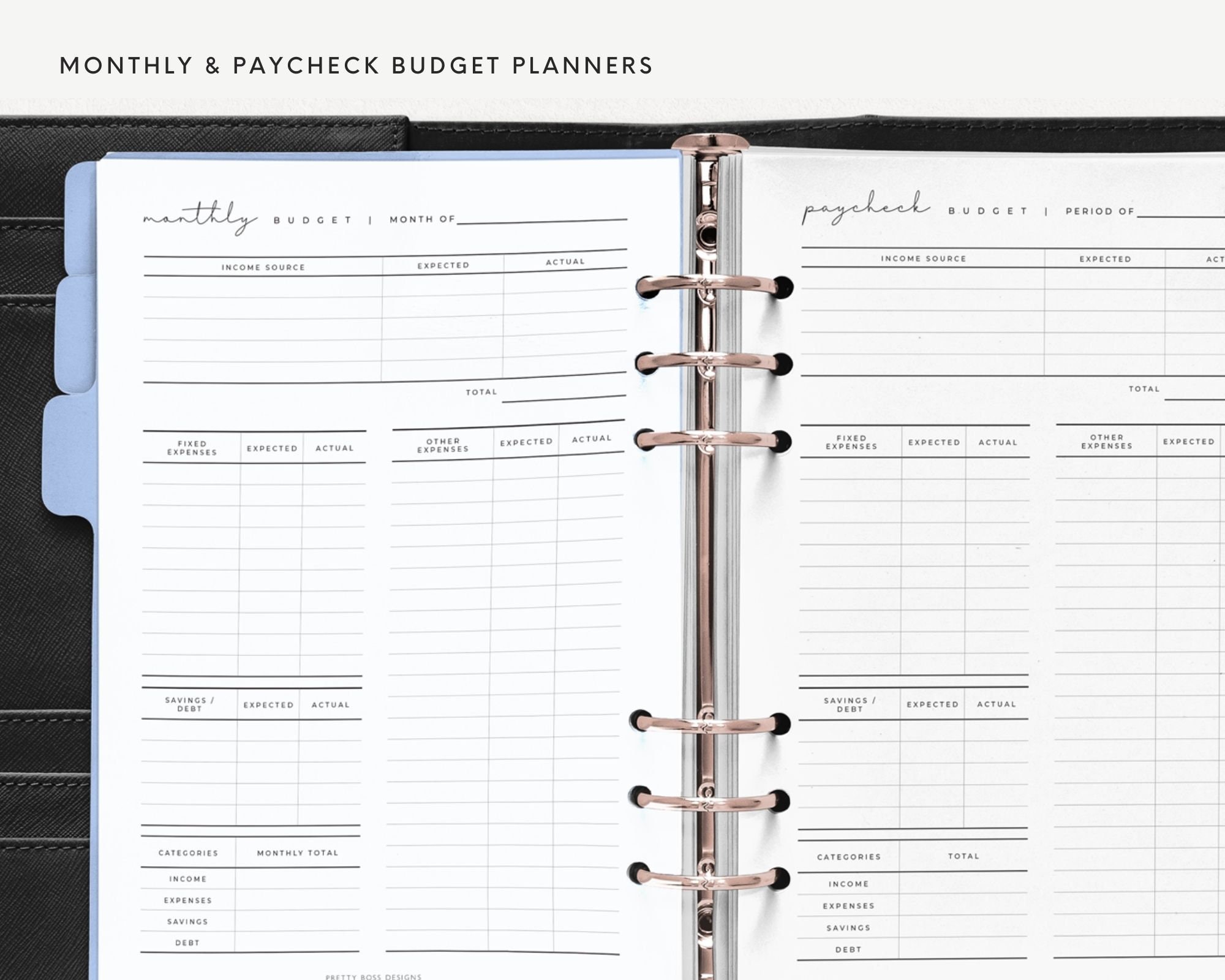 A5 Budget Planner Insert Printable Budget Tracker Sheets Sunday ...