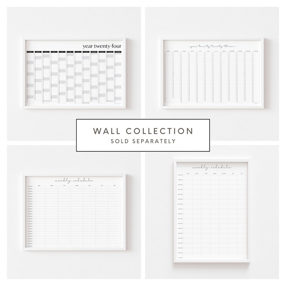 Large Weekly Wall Planner Printable Hourly Weekly Schedule Homeschool ...