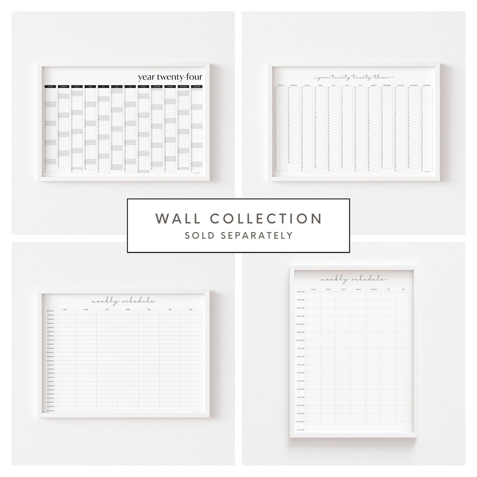 Large Weekly Wall Planner Printable Hourly Weekly Schedule Homeschool ...