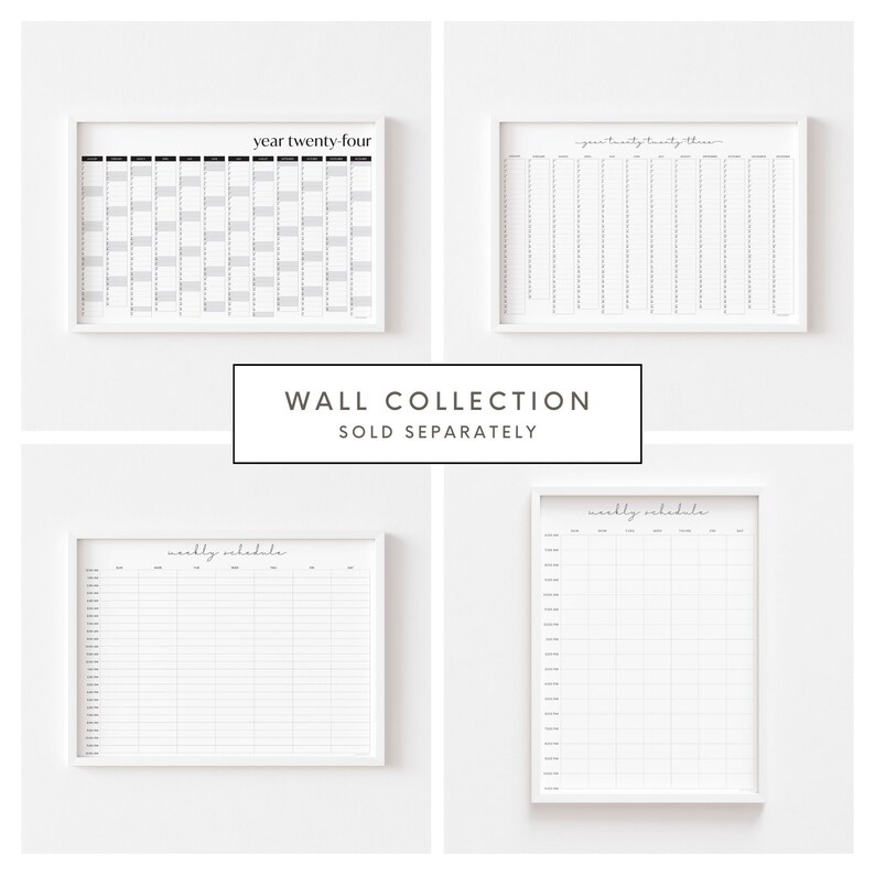 Large Weekly Wall Planner Printable Hourly Weekly Schedule Homeschool ...