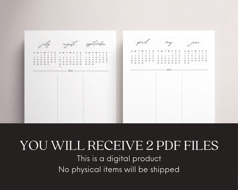 2025 Future Log Yearly Overview Quarterly Planner A4 & US Letter - Etsy