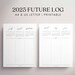 2025 Future Log Yearly Overview Quarterly Planner A4 & US Letter - Etsy