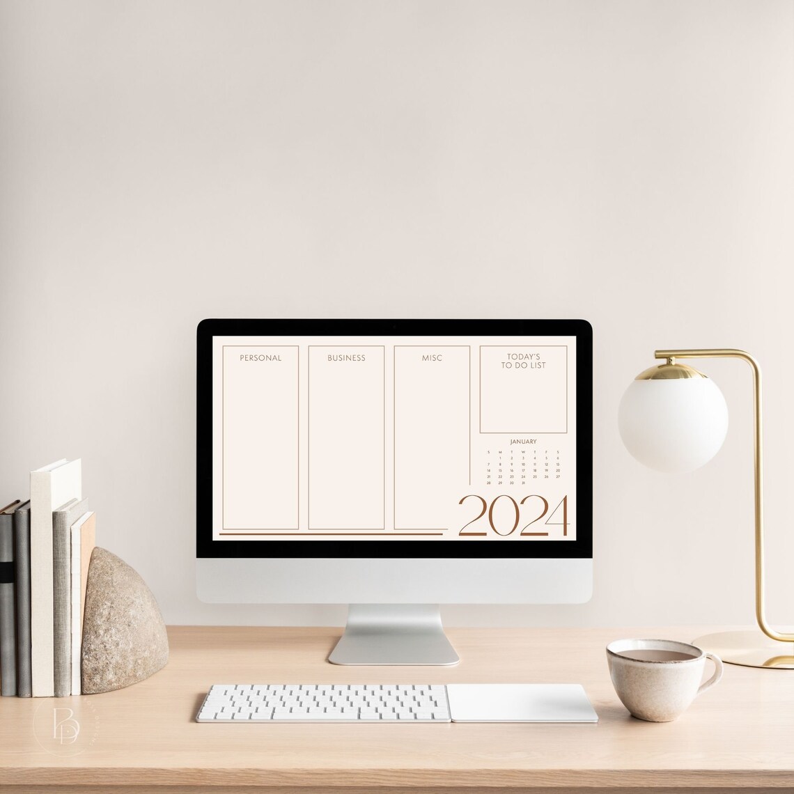 2024 Monthly Desktop Wallpaper, Laptop Background, Desktop Organizer - Etsy