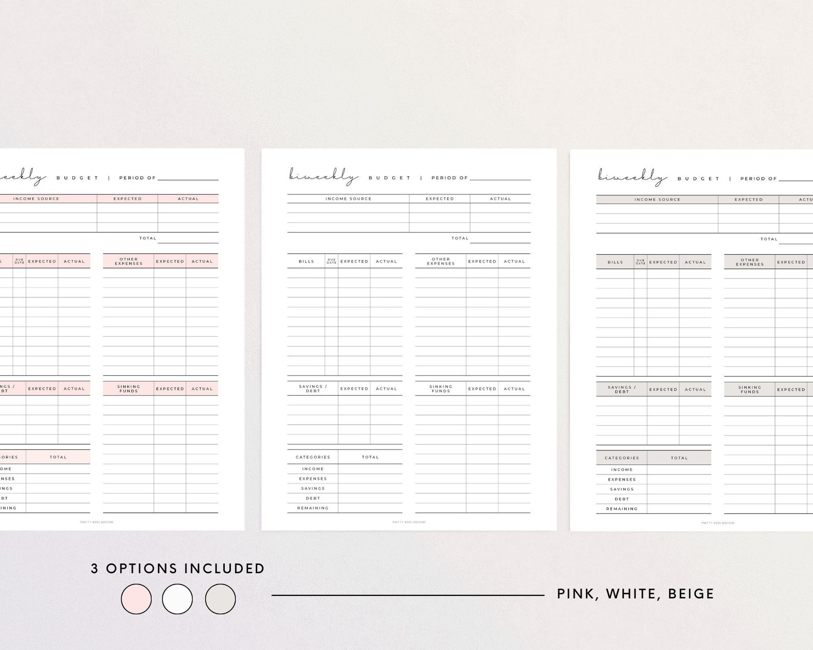Biweekly Budget Template Printable Budget by Paycheck 2 Week Budget ...