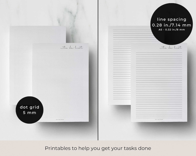 To Do List Printable A5 Planner Template A4 A5 & US Letter Size - Etsy