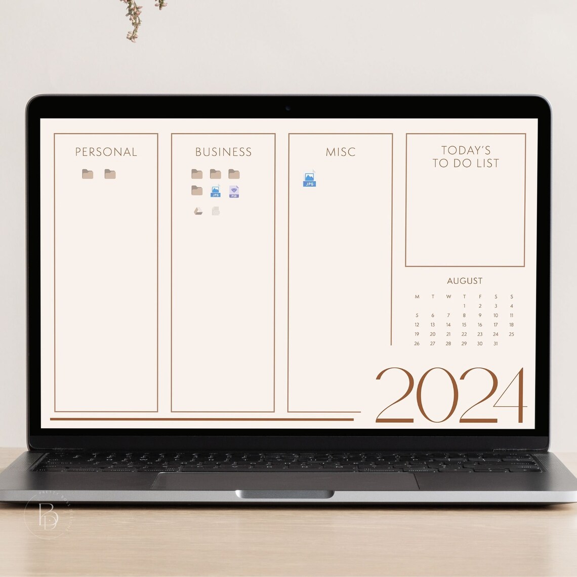 2024 Monthly Desktop Wallpaper, Laptop Background, Desktop Organizer - Etsy