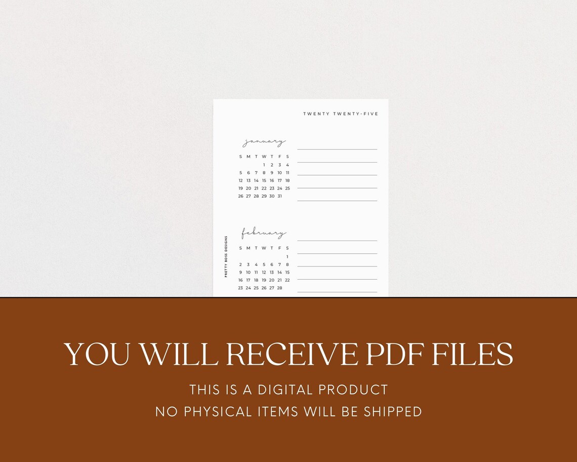 2025 Yearly Overview Printable Planner Insert, Personal Size (PDF) - Etsy