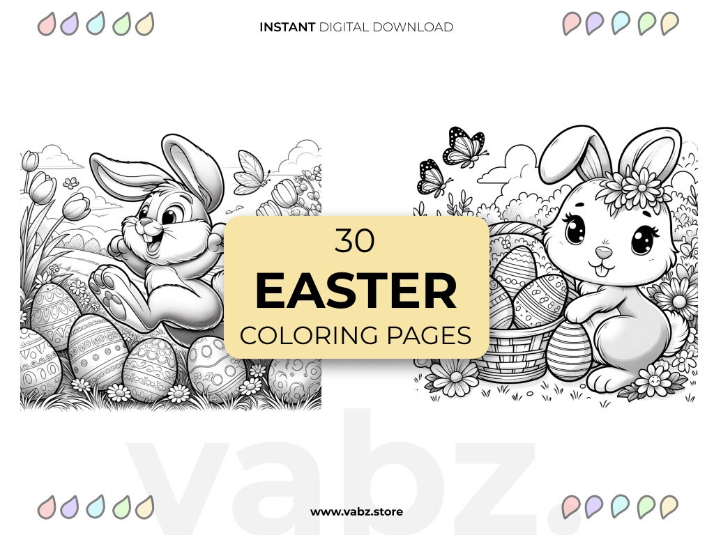 Easter Coloring Pages for Any Ages Kids and Families 30 Different ...