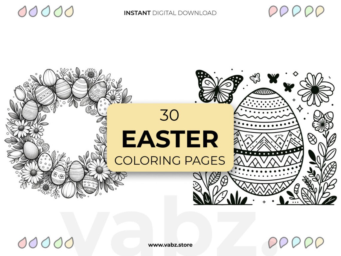 Easter Coloring Pages for Any Ages Kids and Families 30 Different ...