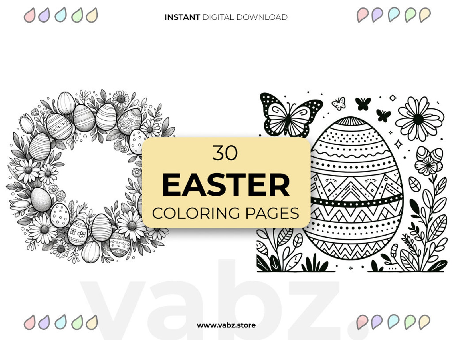 Easter Coloring Pages for Any Ages Kids and Families 30 Different ...