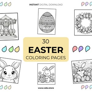 Easter Coloring Pages for Any Ages Kids and Families 30 Different ...