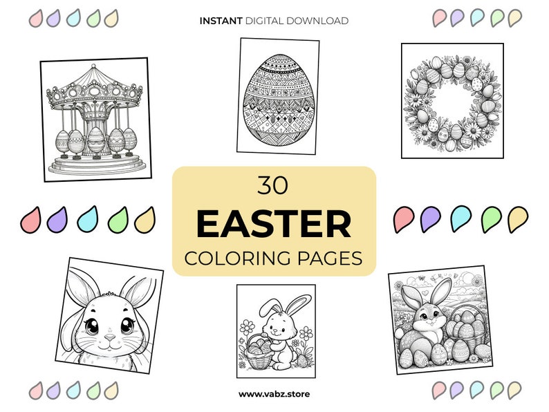 Easter Coloring Pages for Any Ages Kids and Families 30 Different ...