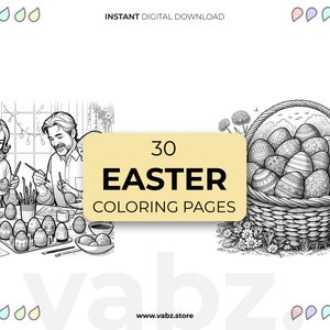Easter Coloring Pages for Any Ages Kids and Families 30 Different ...