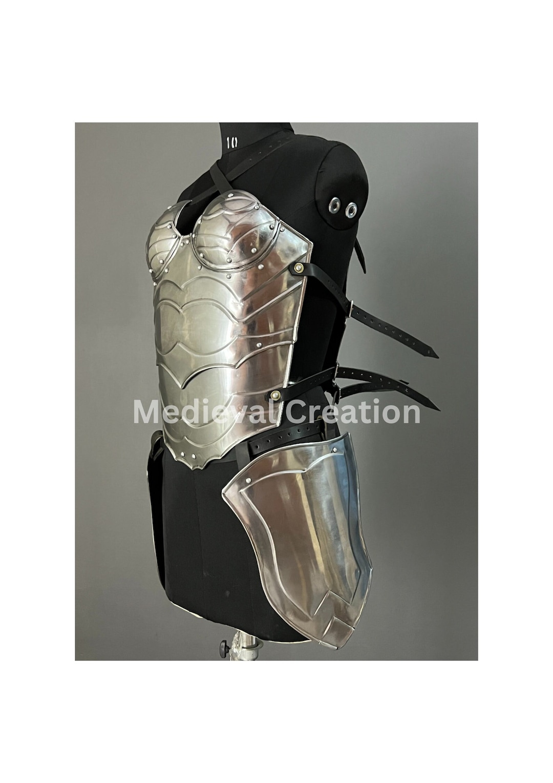 Medieval Knight Armor, Fantasy Female Chest & Tesset Armor, Sca ...